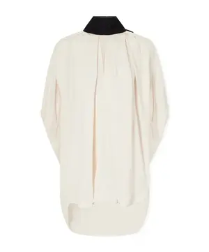 LANVIN Bow-decorated Crepe Backless Top
