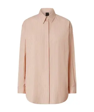 Pinko Bridport Striped Long-sleeved Shirt - Nude