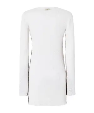 Pinko Long-sleeved Crewneck Knitted Mini Dress