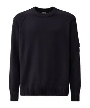 C.P. COMPANY Crewneck Lens Jumper - Blue