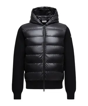 Moncler Padded Zip-up Hoodie With Down-filled Front