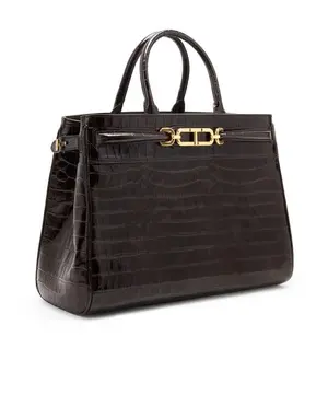TOM FORD Crocodile-embossed Leather Tote Bag