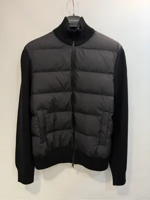 Moncler Padded Panel-knit Jacket - Black