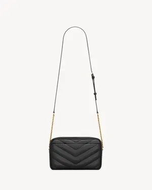Saint Laurent Loulou Camera Bag In Matelassé Lambskin - Black