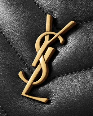 Saint Laurent Loulou Camera Bag In Matelassé Lambskin - Black