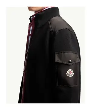 Moncler Padded Wool Zip-up Cardigan