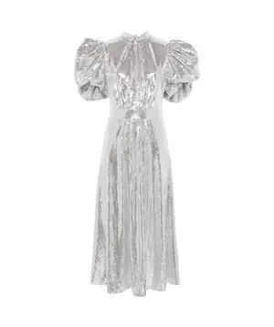 ROTATE BY BIRGER CHRISTENSEN Sequined Maxi Dress - Silver