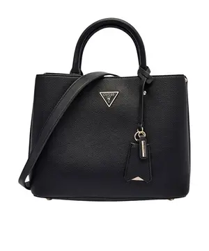 Guess Meridian Logo Plaque Top Handle Bag