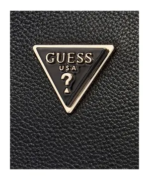 Guess Meridian Logo Plaque Top Handle Bag
