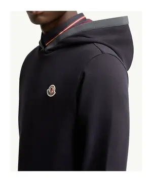 Moncler Brushed Cotton Logo Hoodie