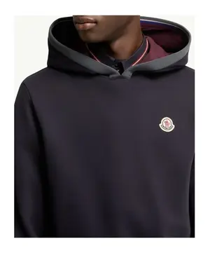 Moncler Brushed Cotton Logo Hoodie