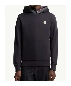 Moncler Brushed Cotton Logo Hoodie