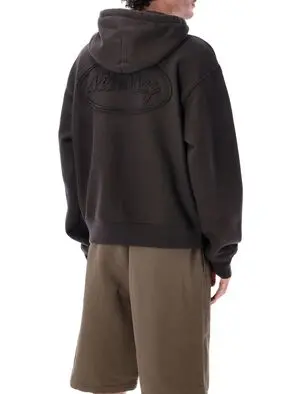 StÜssy Long-sleeved Hooded Sweatshirt With Elasticated Cuffs And Hem - Black