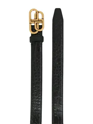 Balenciaga Bb Embossed Thin Belt