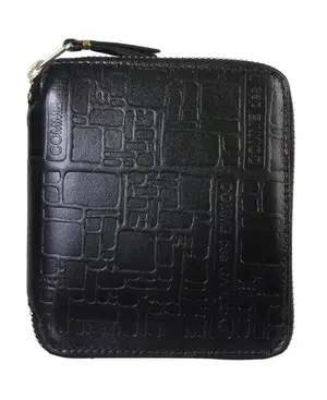 Comme Des Garçons Logo Embossed Wrap-around Zipper Wallet