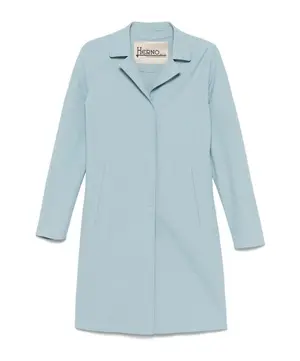 Herno Single-breasted Long-sleeved Coat - Blue