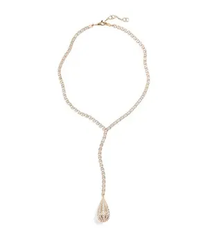 Valentino Garavani Poétique Des Gouttes Crystal Pendant Necklace - Gold