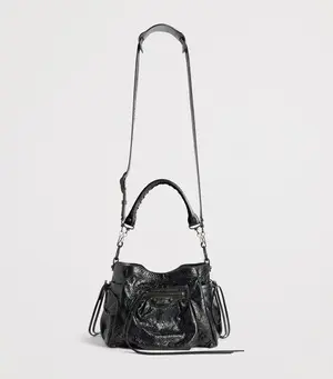 Balenciaga Lambskin Le City Shoulder Bag - Black