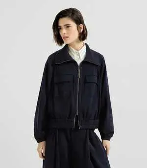 Brunello Cucinelli Cotton-silk Interlock Zip-up Cardigan