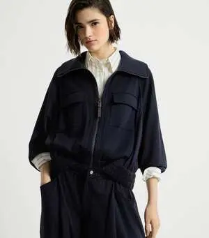 Brunello Cucinelli Cotton-silk Interlock Zip-up Cardigan