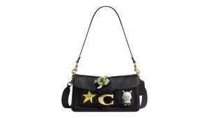 COACH X Brain Dead Soft Tabby Shoulder Bag 26 With Pins - Black