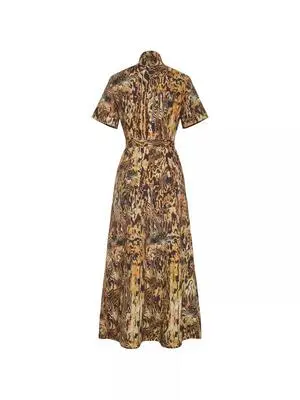 Adam Lippes Leighton Abstract-print Midi Dress