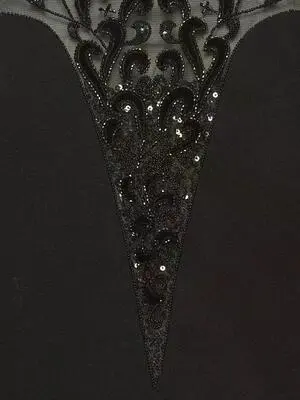Escada Beaded Lace Panel Midi Dress