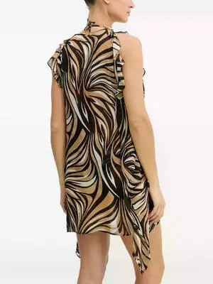 TWINSET Ruffled Abstract-print Kaftan