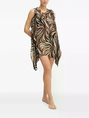 TWINSET Ruffled Abstract-print Kaftan