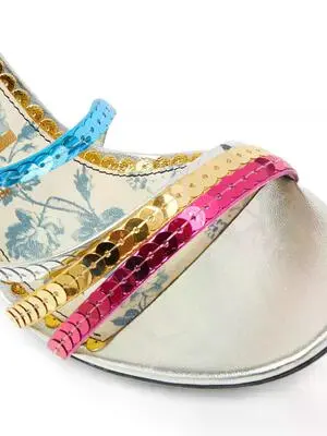 Gucci Embellished Slingback Heeled Sandals