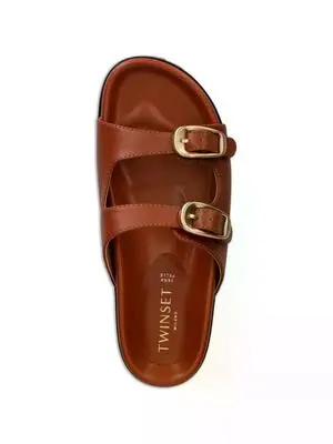 TWINSET Leather Buckle Fastening Slides