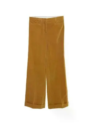 Miu Miu Yellow Corduroy Wide-leg Trousers