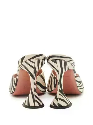 Amina Muaddi Lupita Zebra-print Sandals