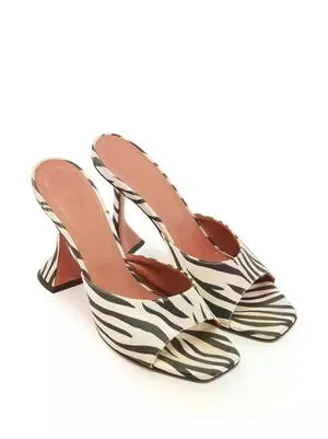 Amina Muaddi Lupita Zebra-print Sandals