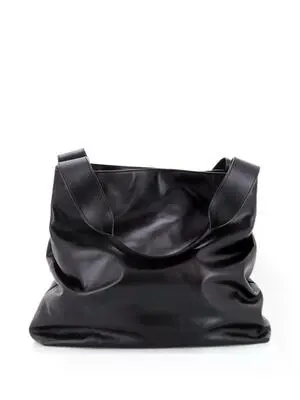 Miu Miu Logo Embossed Leather Large Tote Bag