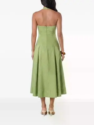 NICHOLAS Elizabeth Halterneck Midi Dress