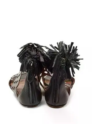 Alaïa Cut-out Fringe Sandals
