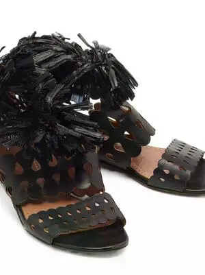 Alaïa Cut-out Fringe Sandals