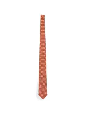 FERRAGAMO Silk Tie With Helicopter Print