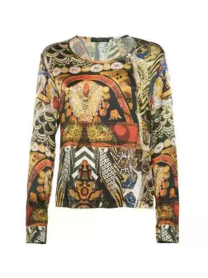 Etro Printed Satin Blouse - Black