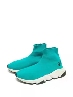 Balenciaga Knit Slip-on Sneakers - Blue