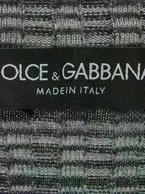Dolce & Gabbana Rib Knit Henley Neck Sweater