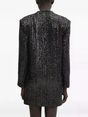 ANINE BING Sequin Embellished V-neck Mini Dress