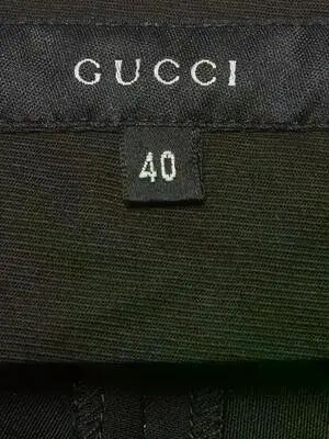 Gucci Leather-trim Belted Wool Trousers