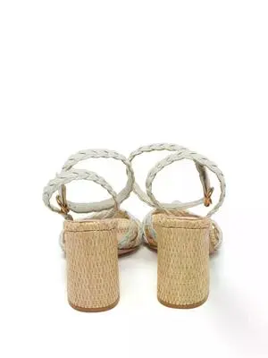 GIANVITO ROSSI Woven Ankle-strap Sandals