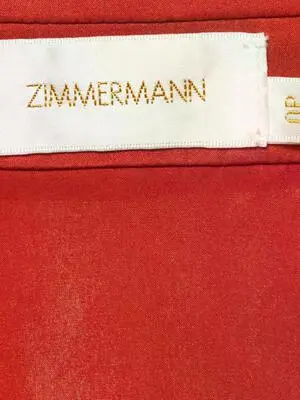 Zimmermann Satin Ruffle Wrap Dress