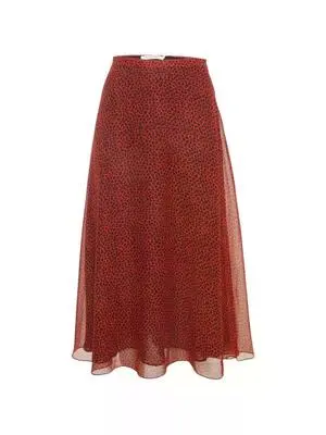 Dior Leopard-print Chiffon Midi Skirt