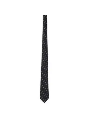 Emporio Armani Logo Jacquard Silk Tie