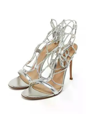 GIANVITO ROSSI Leather Ankle-wrap Stiletto Sandals
