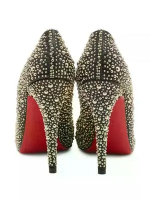 CHRISTIAN LOUBOUTIN Studded Peep-toe Pumps